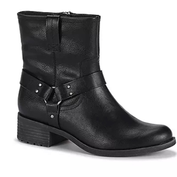 FRYE AND CO. | Shoes | Frye And Co Womens Elodie Black Stacked Heel ...
